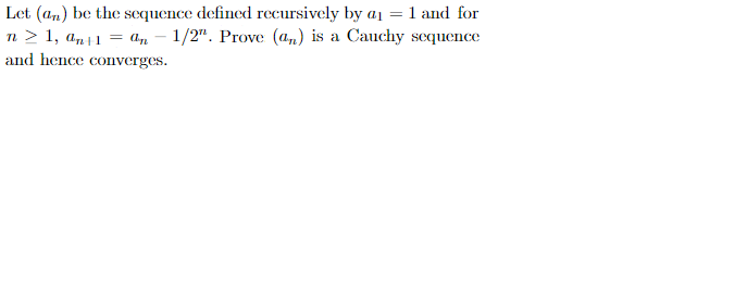 Solved Let (ar) be the sequence defined recursively by aj = | Chegg.com