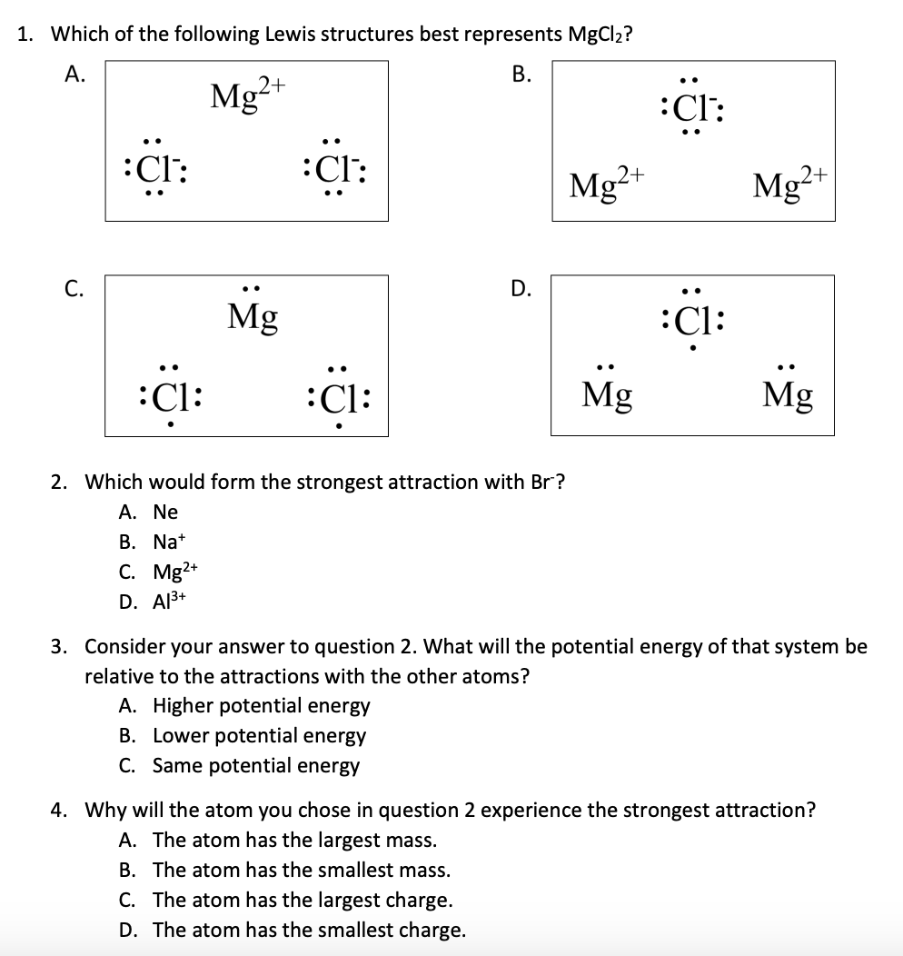 Lewis Dot Structure For Mgcl2