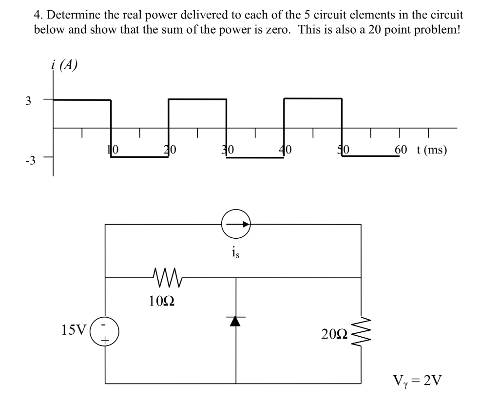 Solved 4. Determine the real power delivered to each of the | Chegg.com