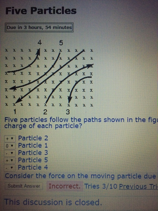 Solved Five Particles Five particles follow the paths shown | Chegg.com
