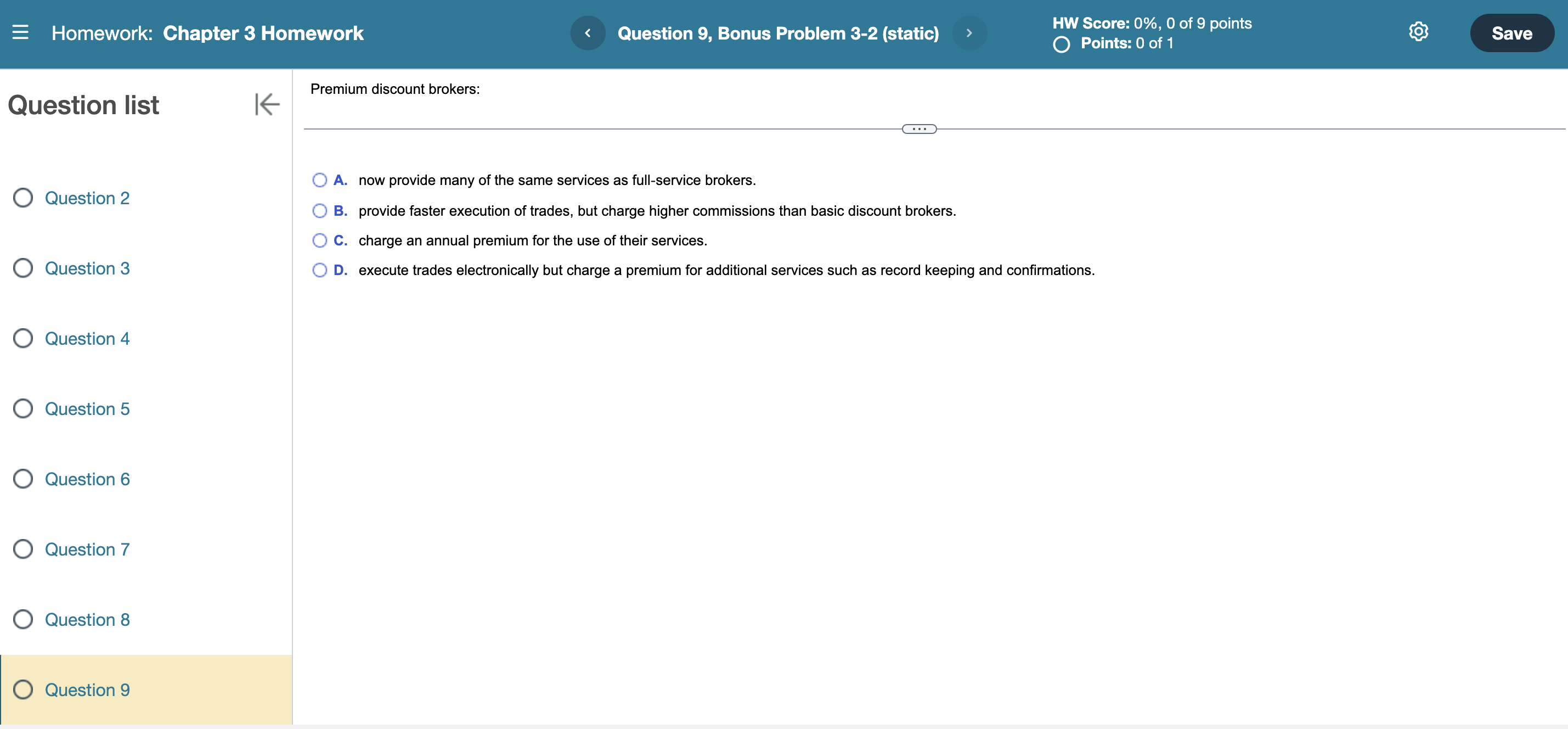 Solved lestion list Premium discount brokers: Question 2 | Chegg.com