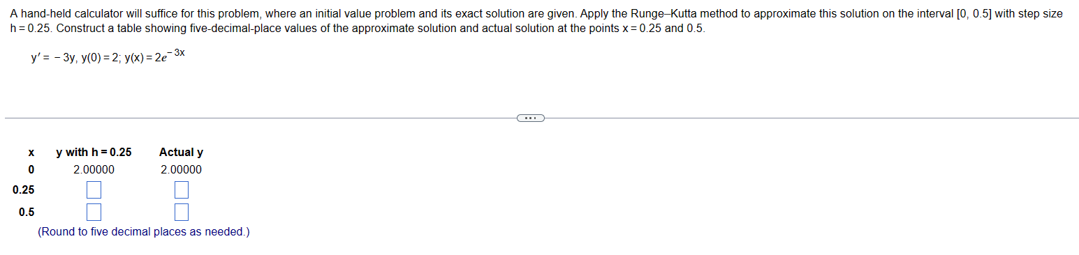 Solved h=0.25. ﻿Construct a table showing five-decimal-place | Chegg.com