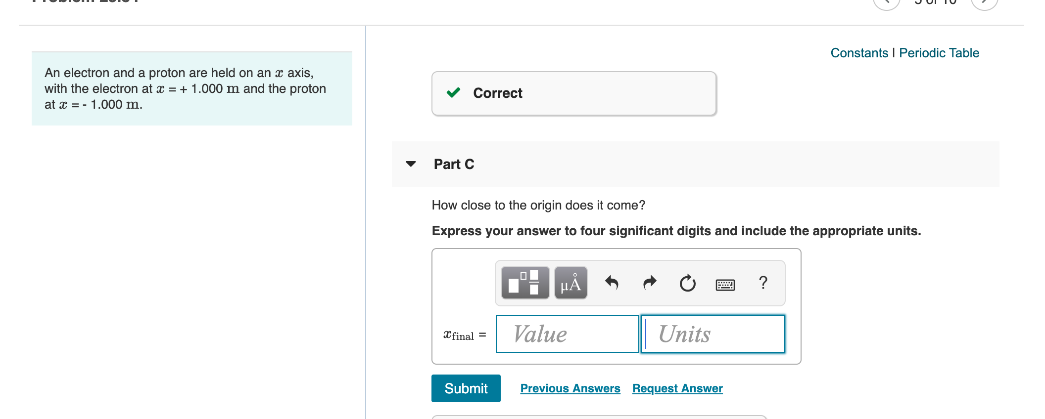 Solved Constants | Periodic Table An electron and a proton | Chegg.com