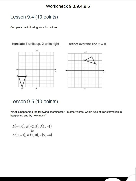 Solved Workcheck 9.3,9.4,9.5 Lesson 9.4 (10 points) Complete | Chegg.com