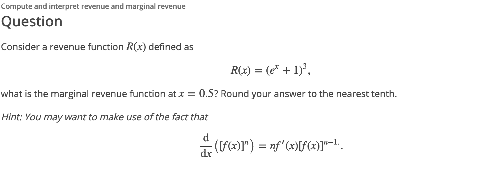 Solved Compute and interpret revenue and marginal revenue | Chegg.com