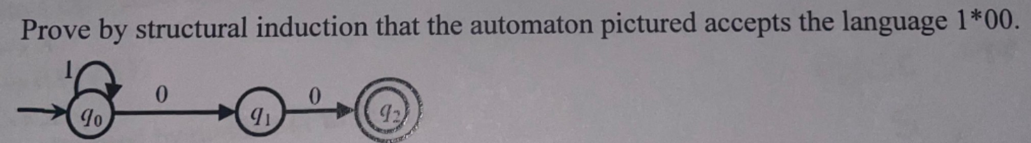 Solved Prove by structural induction that the automaton | Chegg.com