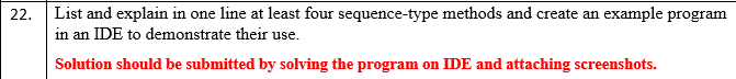 Solved 22. List and explain in one line at least four | Chegg.com