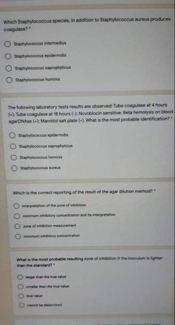 Solved Which Staphylococcus species, in addition to | Chegg.com