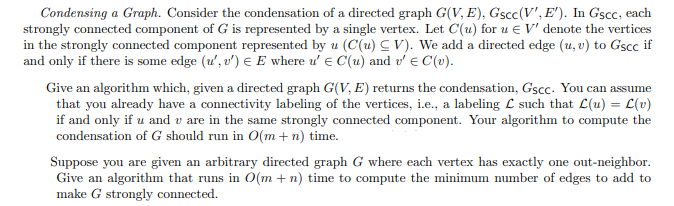 Solved Condensing a Graph. Consider the condensation of a | Chegg.com