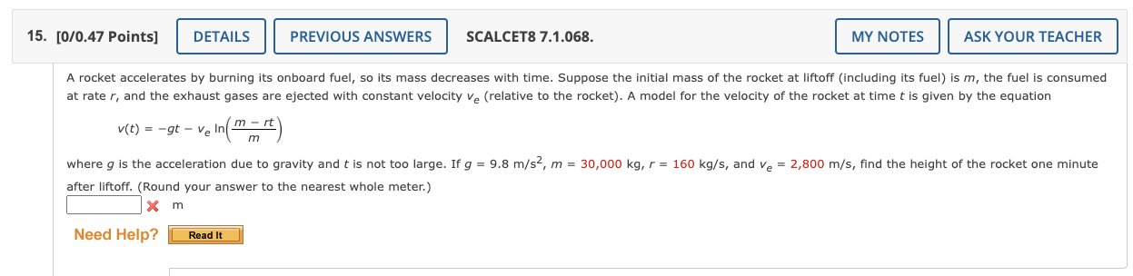 Solved A rocket accelerates by burning its onboard fuel, so | Chegg.com