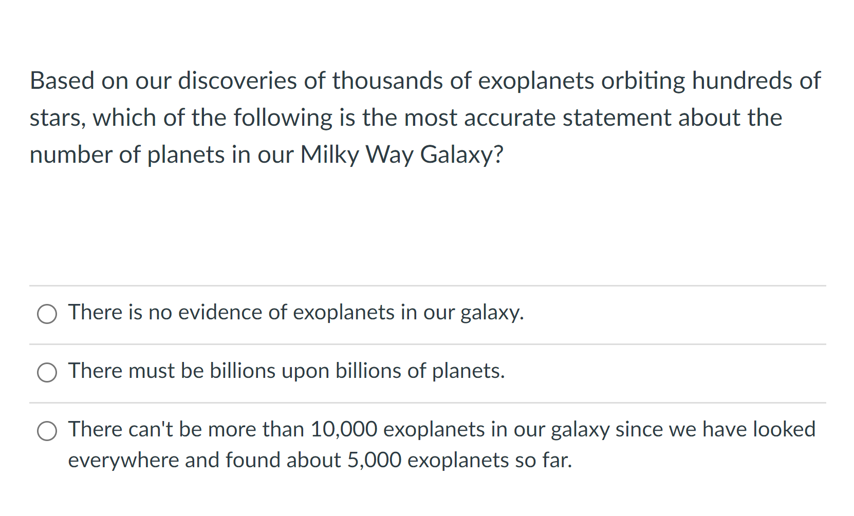 Solved Based On Our Discoveries Of Thousands Of Exoplanets