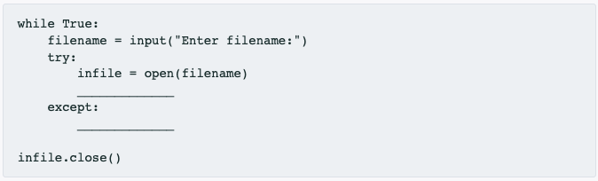 Solved What loop control statements might go into the first | Chegg.com