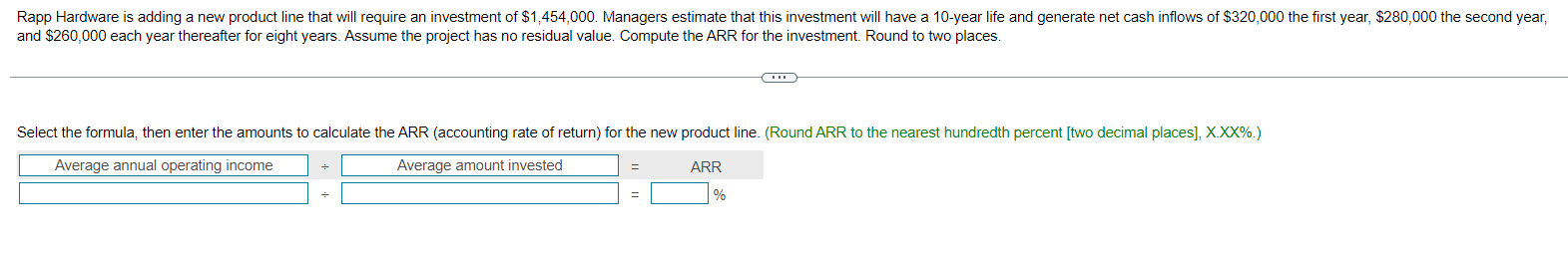 Solved and $260,000 each year thereafter for eight years. | Chegg.com