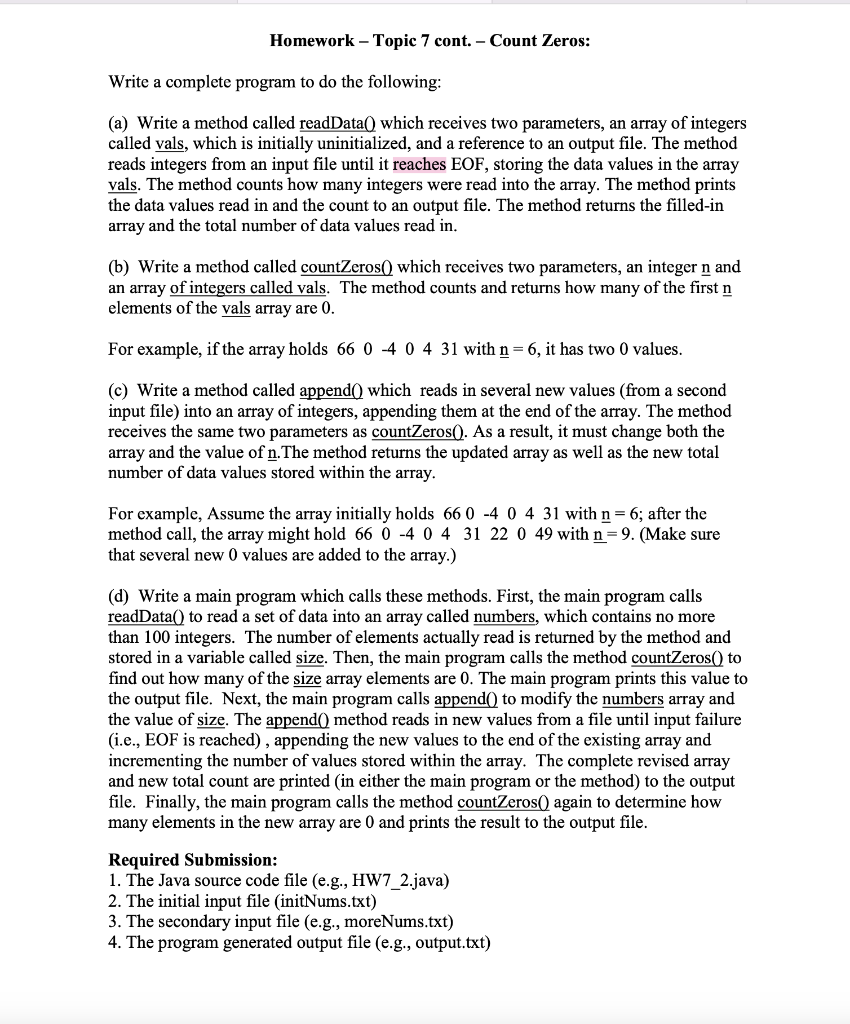 Solved Can you please write in Java and also following all | Chegg.com