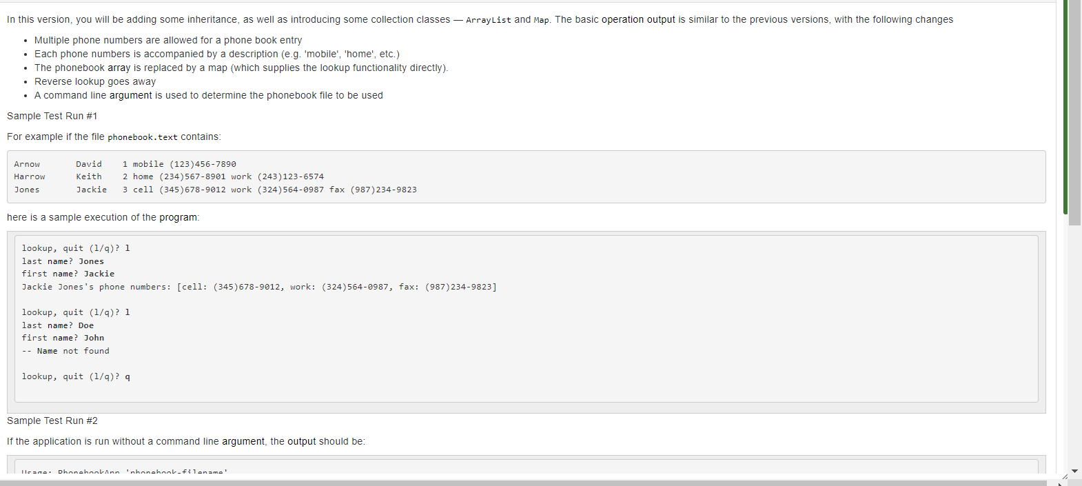 Solved - Multiple phone numbers are allowed for a phone book | Chegg.com