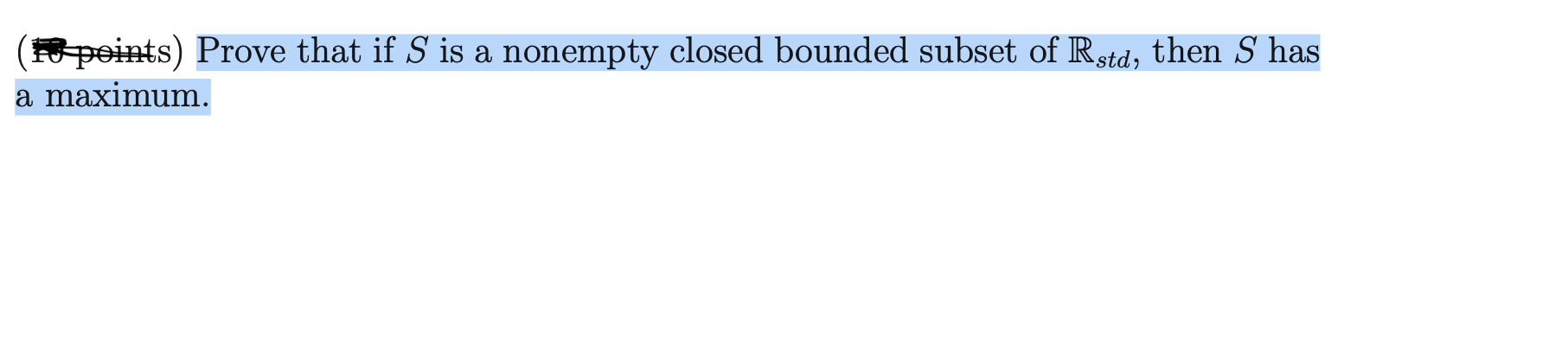 Solved ts) ﻿Prove that if S ﻿is a nonempty closed bounded | Chegg.com