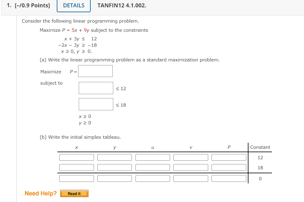 Solved Consider the following linear programming problem. | Chegg.com