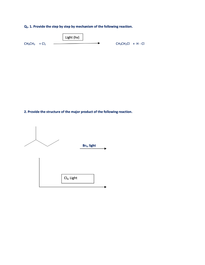Solved Qs. 1. Provide the step by step by mechanism of the | Chegg.com