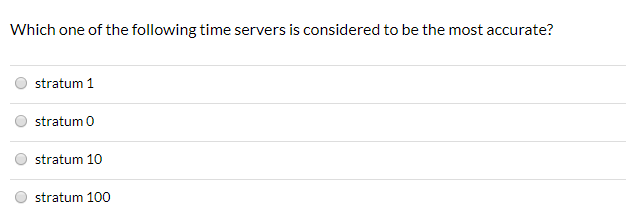 Solved Which one of the following time servers is considered | Chegg.com