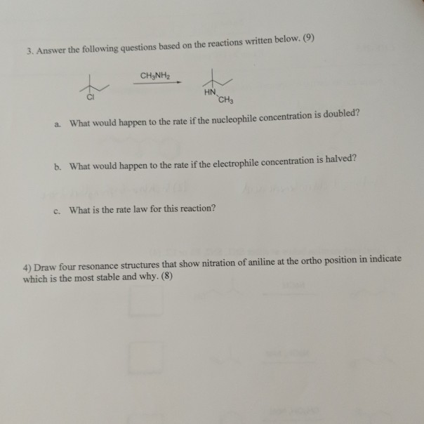 Solved 2. Label each reaction below as either SN1, SN2, El | Chegg.com