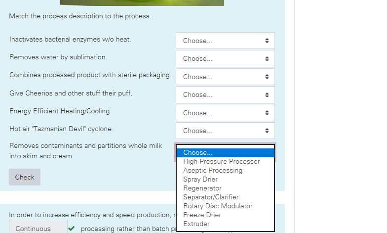 Solved Match the process description to the process. | Chegg.com