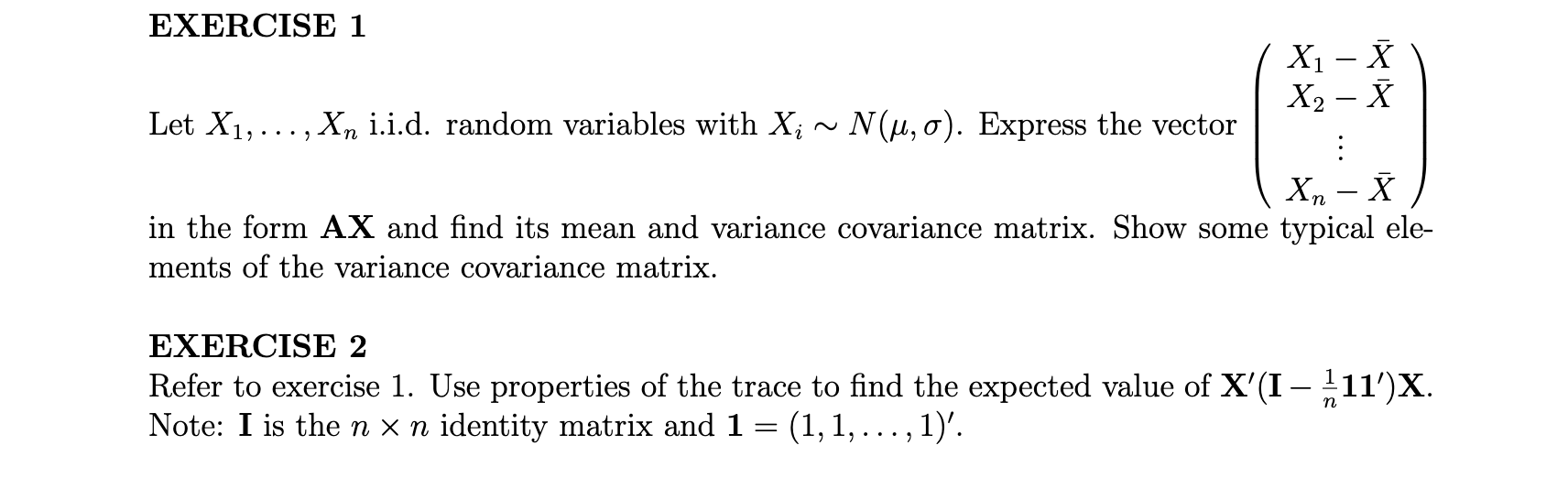 Solved Please explain each step for exercise 2.EXERCISE 1Let | Chegg.com