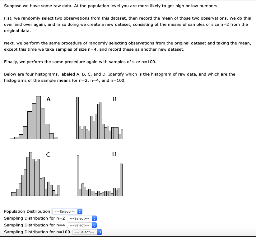 Solved Suppose we have some raw data. At the population | Chegg.com