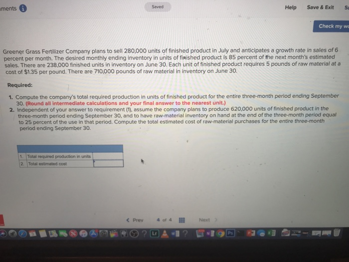 Solved ments Saved Help Save& Exit Su Check my w Greener | Chegg.com