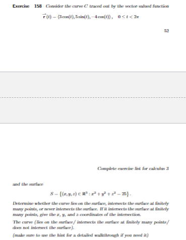 Solved Exercise 158 ﻿Consider the curve C ﻿traced out by the | Chegg.com