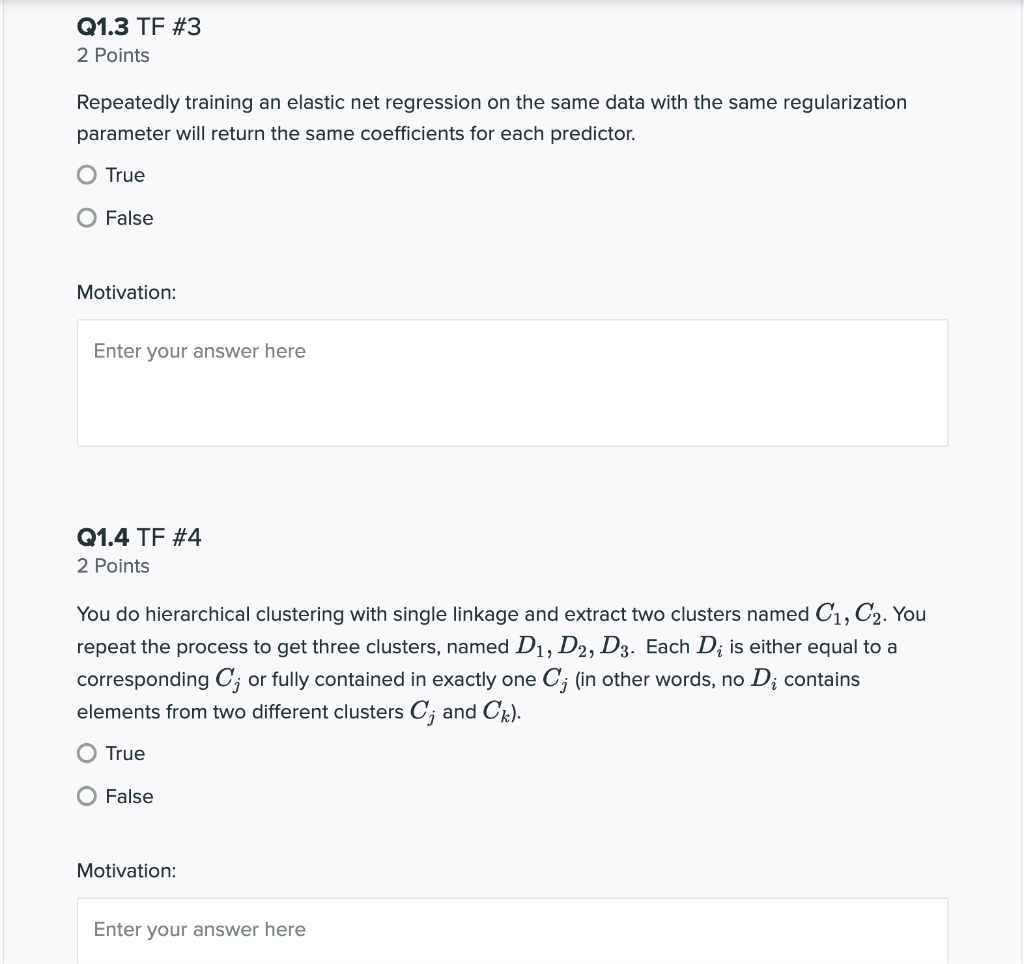 Solved Repeatedly training an elastic net regression on the | Chegg.com