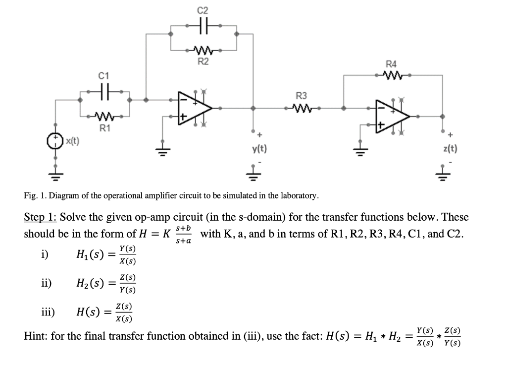 Solved Step 1: Solve the given op-amp circuit (in the | Chegg.com