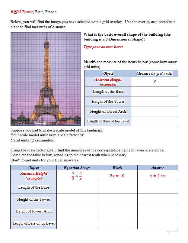 Eiffel Tower; Paris, France Below, you will find | Chegg.com