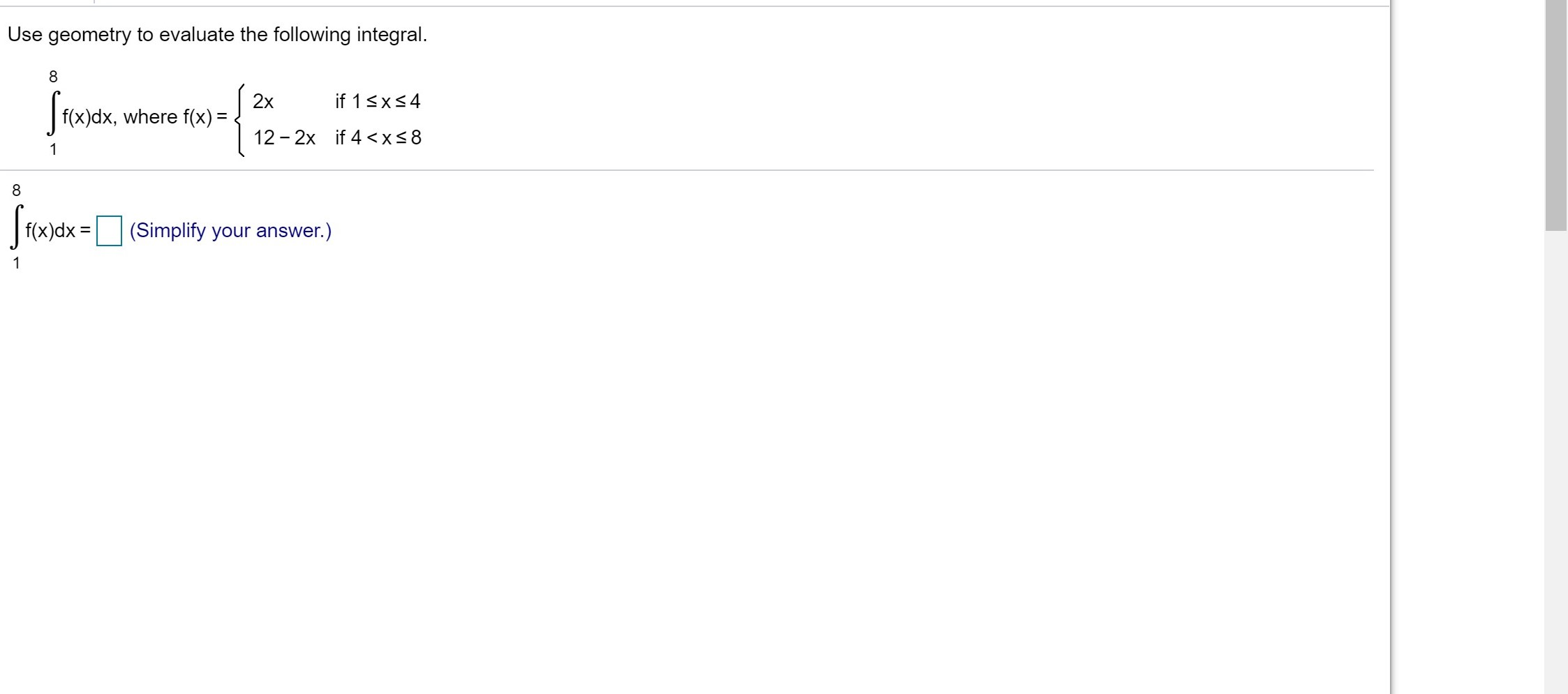 Solved The following function is positive and negative on | Chegg.com