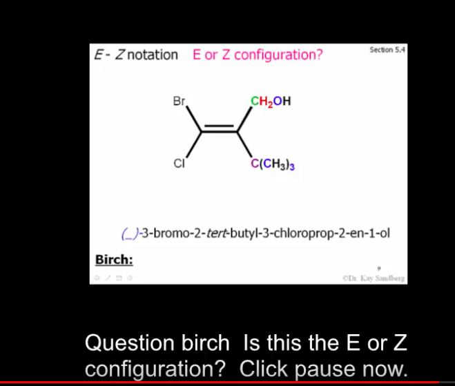 Solved Section 5.4 E- Z notation E or Z configuration? CH2OH | Chegg.com