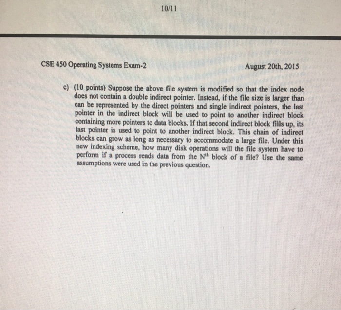 Solved Suppose the above file system is modified so that the | Chegg.com