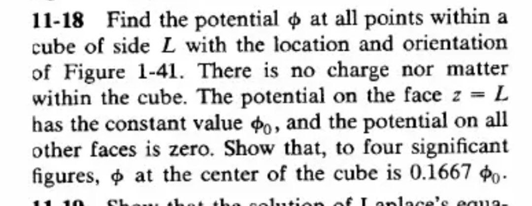 Solved 11 18 Find The Potential Phi At All Points 