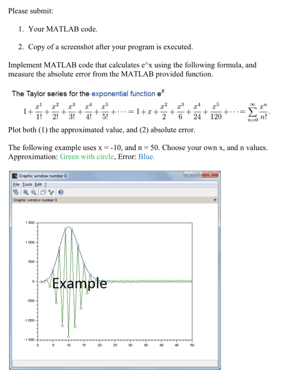 Please submit:Your MATLAB code.Copy of a screenshot | Chegg.com