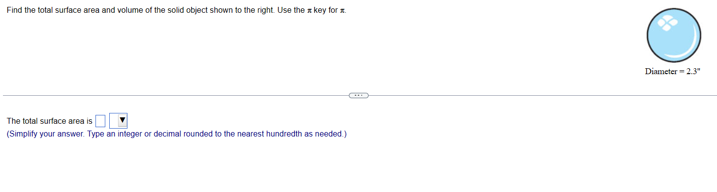 Solved Find the total surface area and volume of the solid | Chegg.com