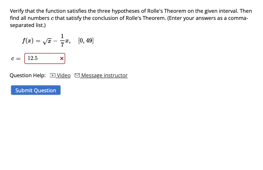 Solved Verify that the function satisfies the three | Chegg.com