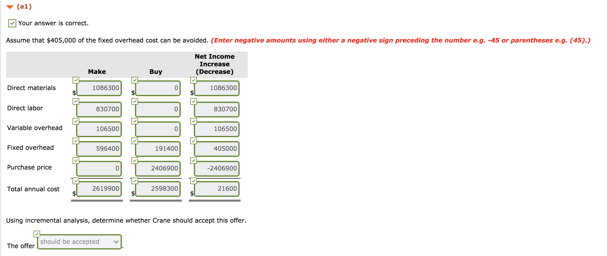 Solved Exercise 20-06 al-a2 (Video) (Part Level Submission) | Chegg.com
