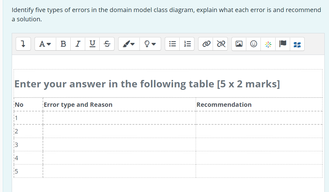 Solved Upload the class diagram where all errors you | Chegg.com
