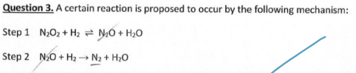 Solved Question 3. A certain reaction is proposed to occur | Chegg.com