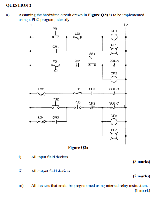 Solved QUESTION 2 a) Assuming the hardwired circuit drawn in | Chegg.com