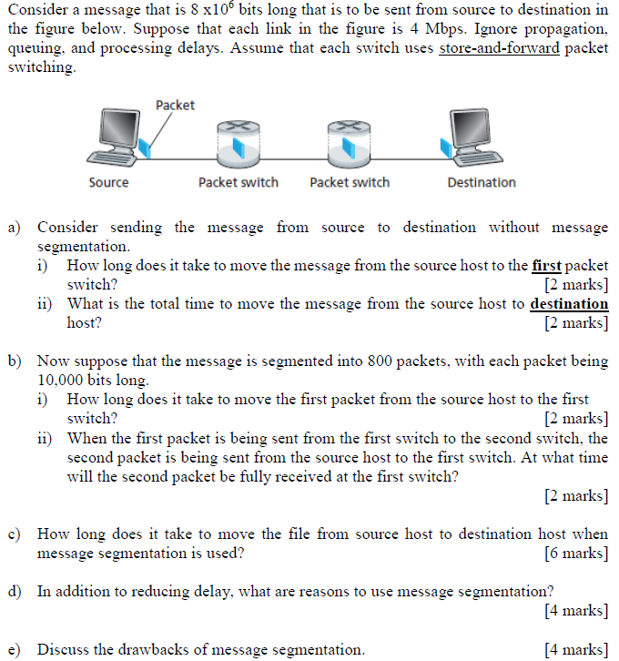 Solved Consider a message that is 8×106 bits long that is to | Chegg.com