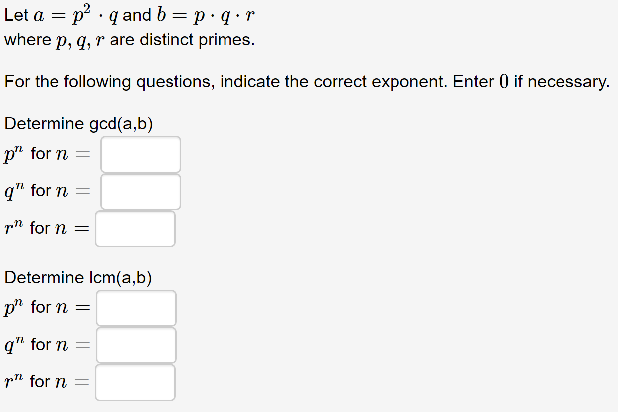 Solved p2 q and b Let a db .d where p, q, r are distinct | Chegg.com