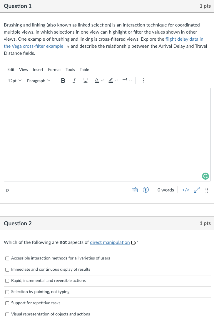 Solved Brushing and linking (also known as linked selection) | Chegg.com