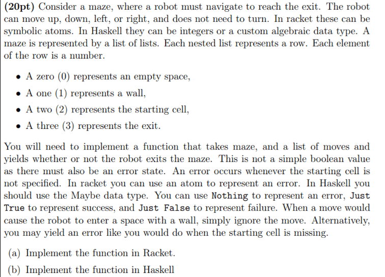 The given question has to be done in racket | Chegg.com The given question has to be done in racket | Chegg.com