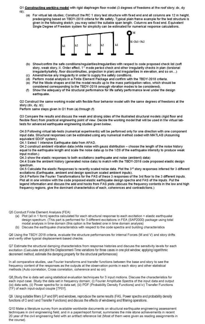 Solved CIVIL ENGINEERING - EARTHQUAKE ENGINEERING THIS IS | Chegg.com