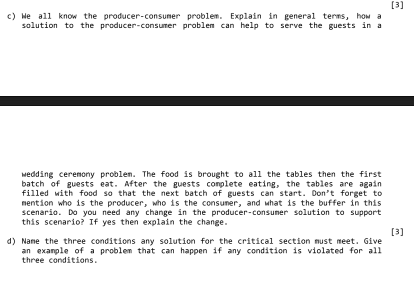 Solved . 3. a) Remember this readers-writers synchronization | Chegg.com