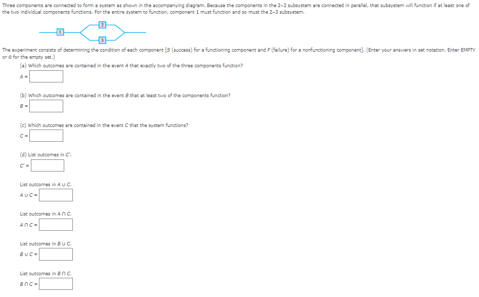 Solved che two individual components functions. For the | Chegg.com